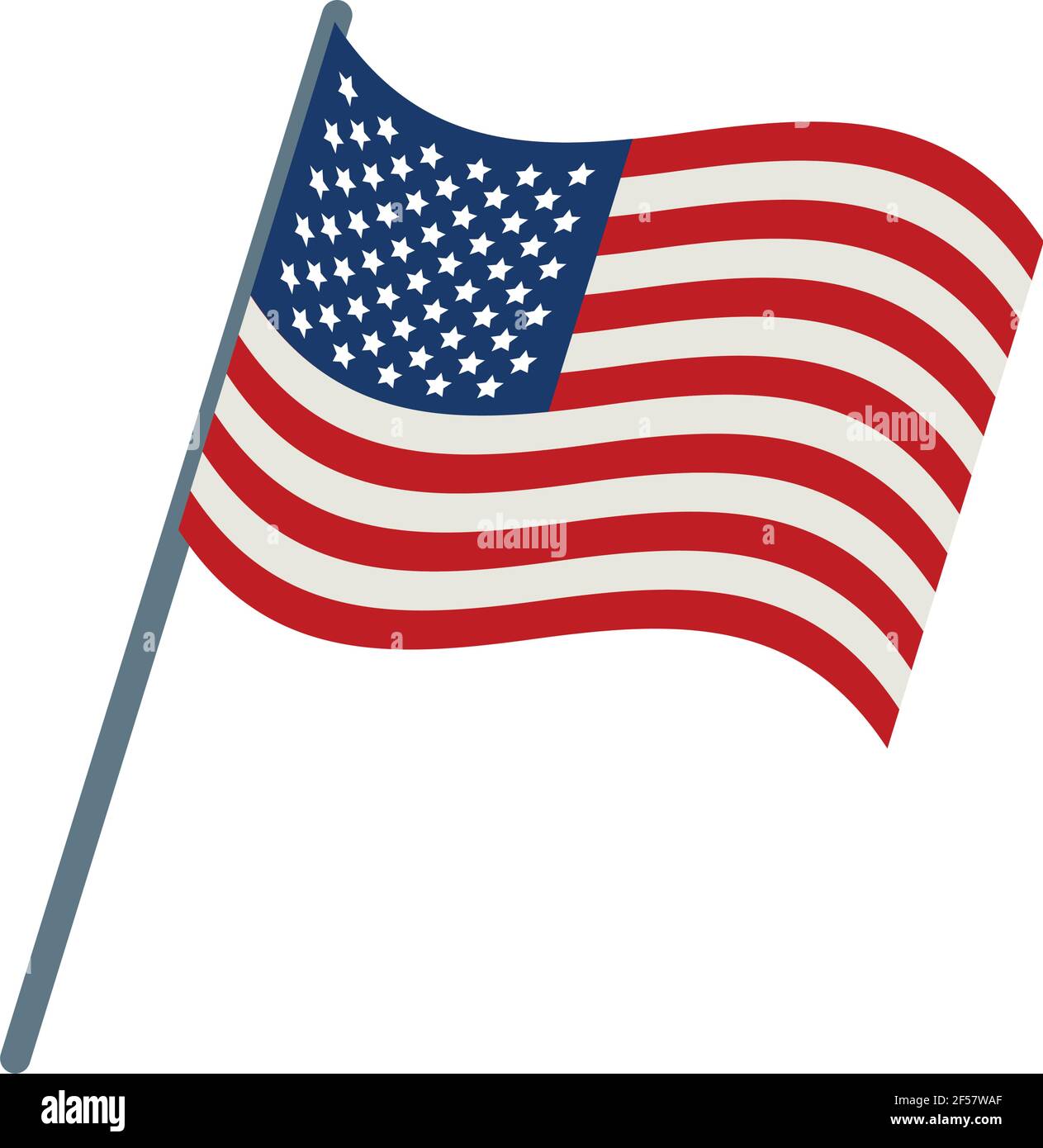 american flag on pole design Stock Vector Image & Art - Alamy