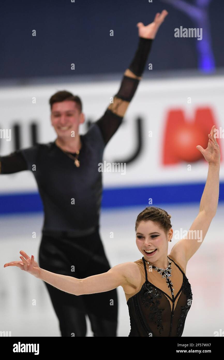 Anastasia MISHINA & Aleksandr GALLIAMOV FSR, during Pairs Short Program ...