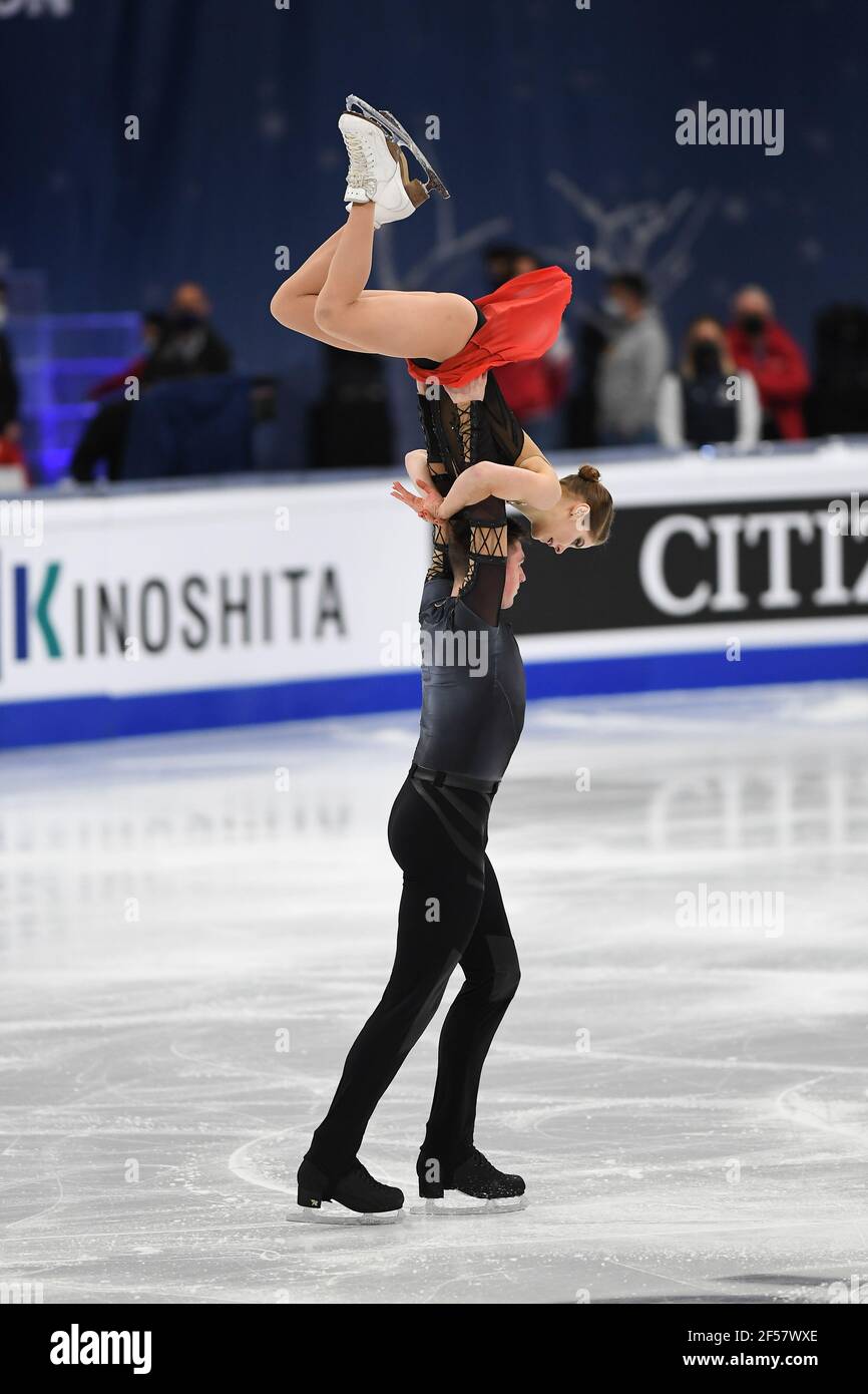 Anastasia MISHINA & Aleksandr GALLIAMOV FSR, during Pairs Short Program ...
