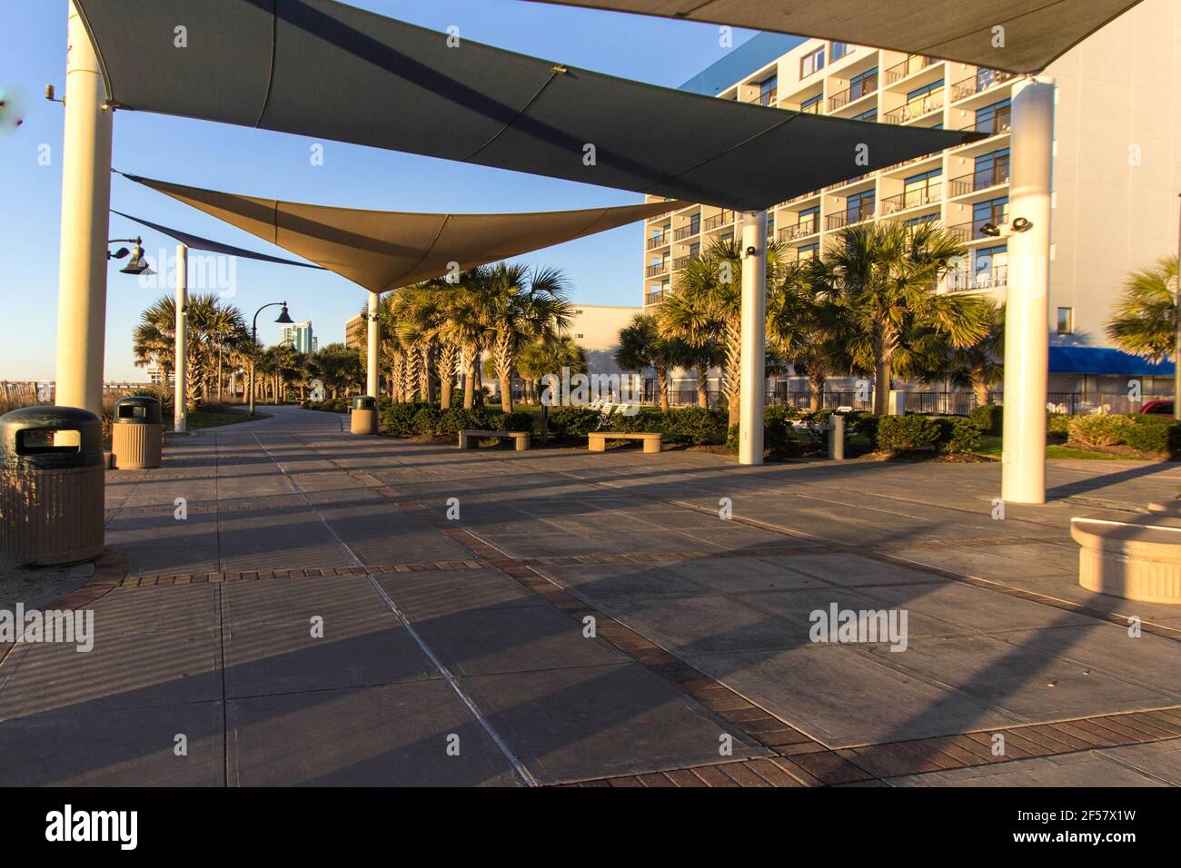Myrtle Beach, South Carolina, USA - Boardwalk winds through the ...