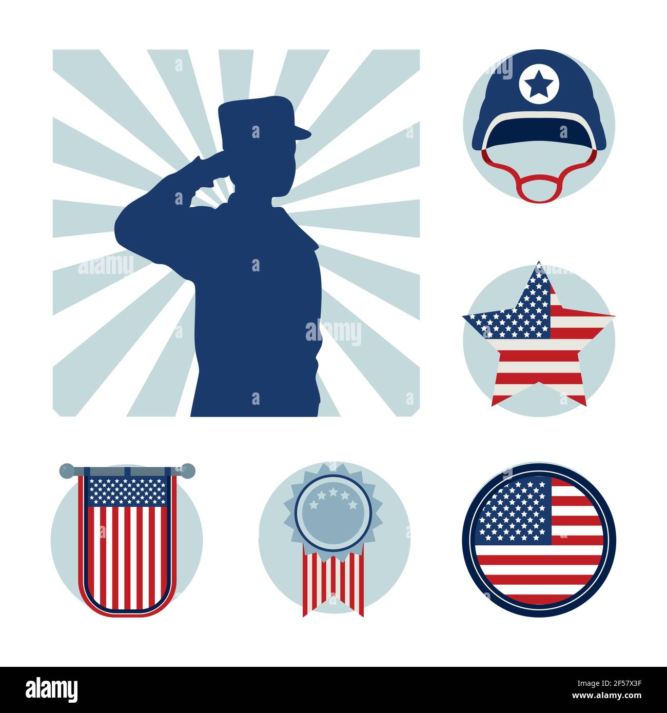 army soldier and usa badges Stock Vector Image & Art - Alamy