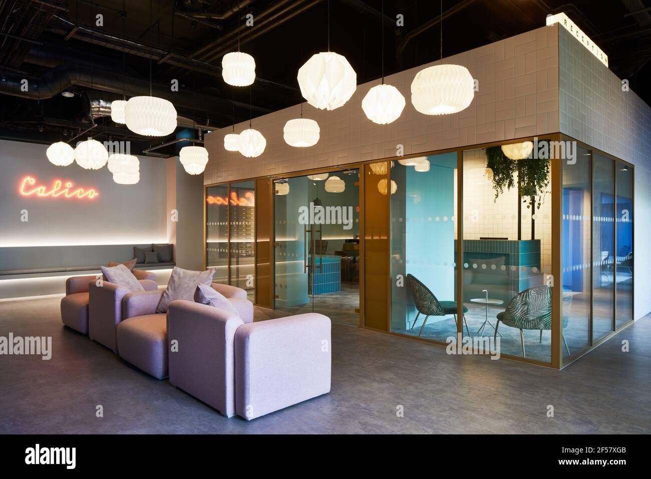 Lobby interior. Calico Student Accommodation, Liverpool, United Kingdom ...