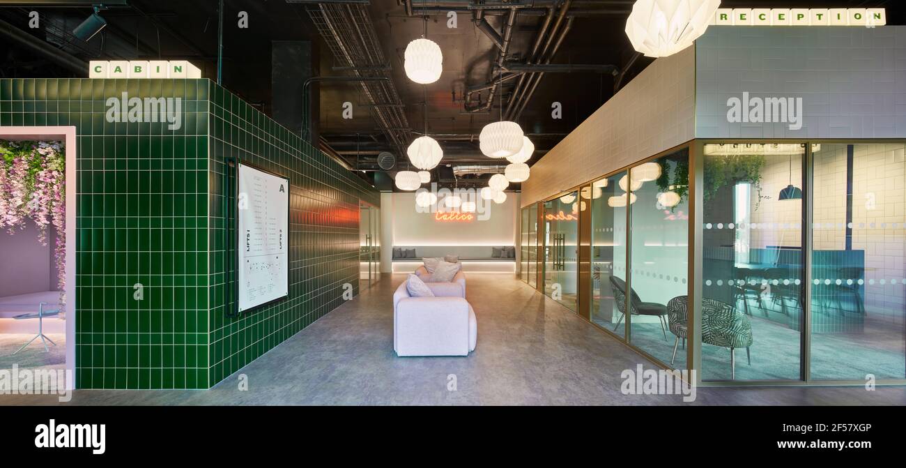 Lobby interior. Calico Student Accommodation, Liverpool, United Kingdom ...