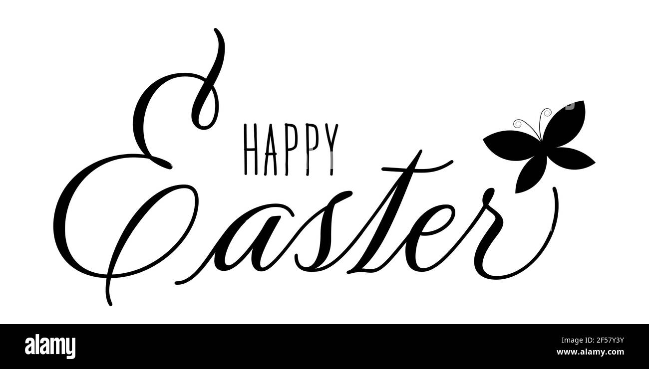Happy easter holiday lettering Stock Vector Images - Alamy