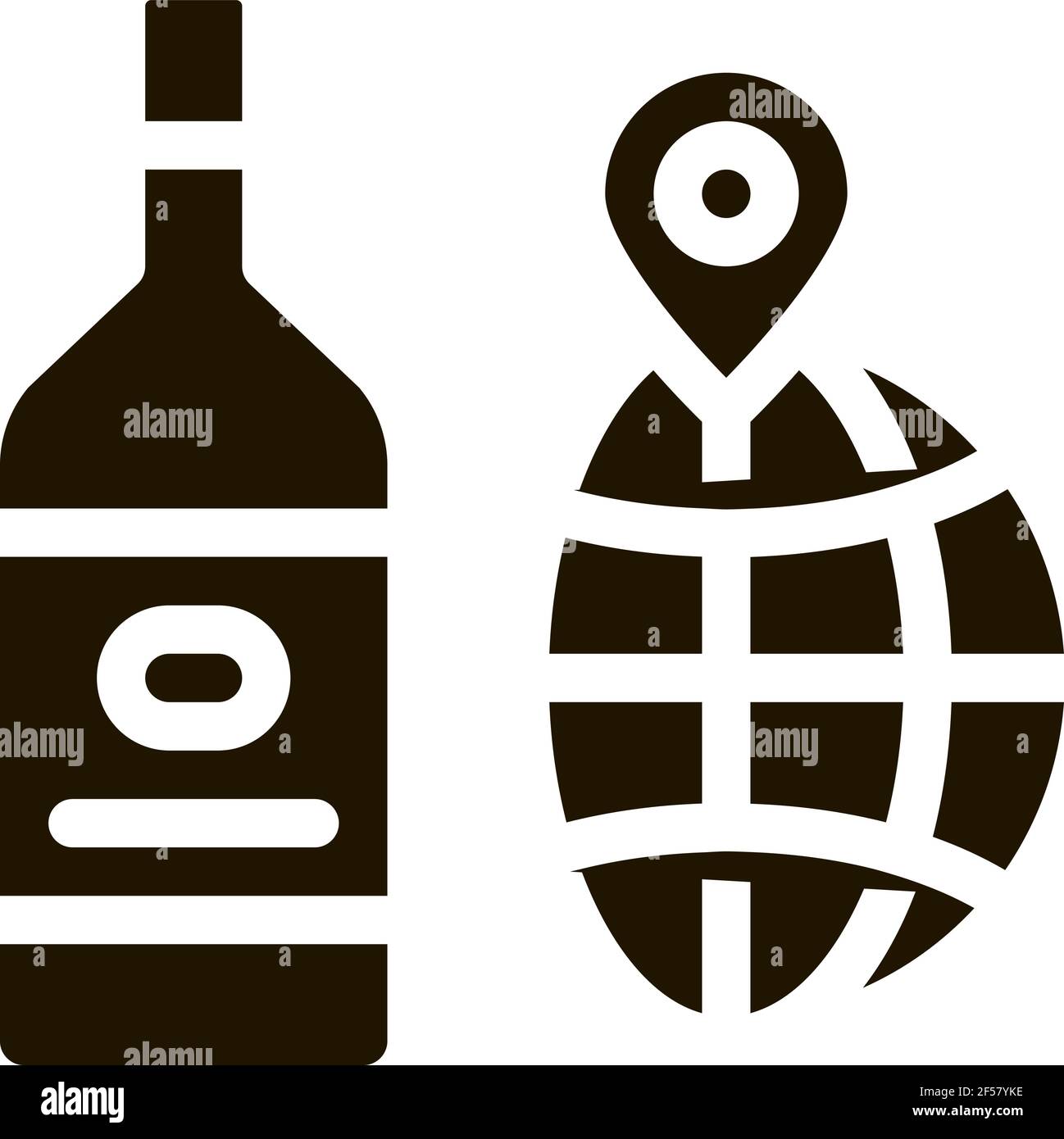 traditional wine in parts of world icon Vector Glyph Illustration Stock ...