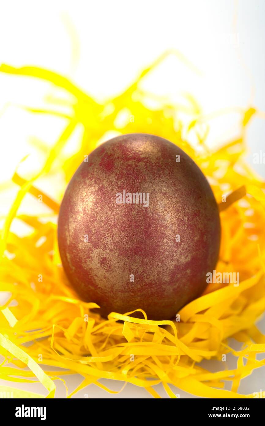 Free-range eggs colorfully eggs painted for Easter Stock Photo - Alamy