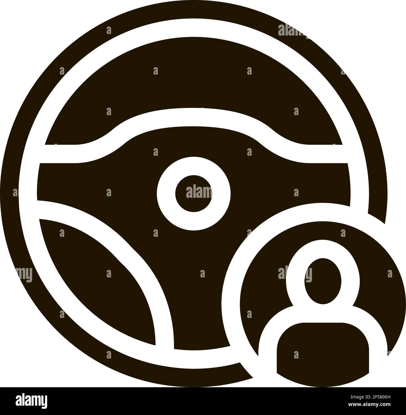 personal driver icon Vector Glyph Illustration Stock Vector Image & Art ...