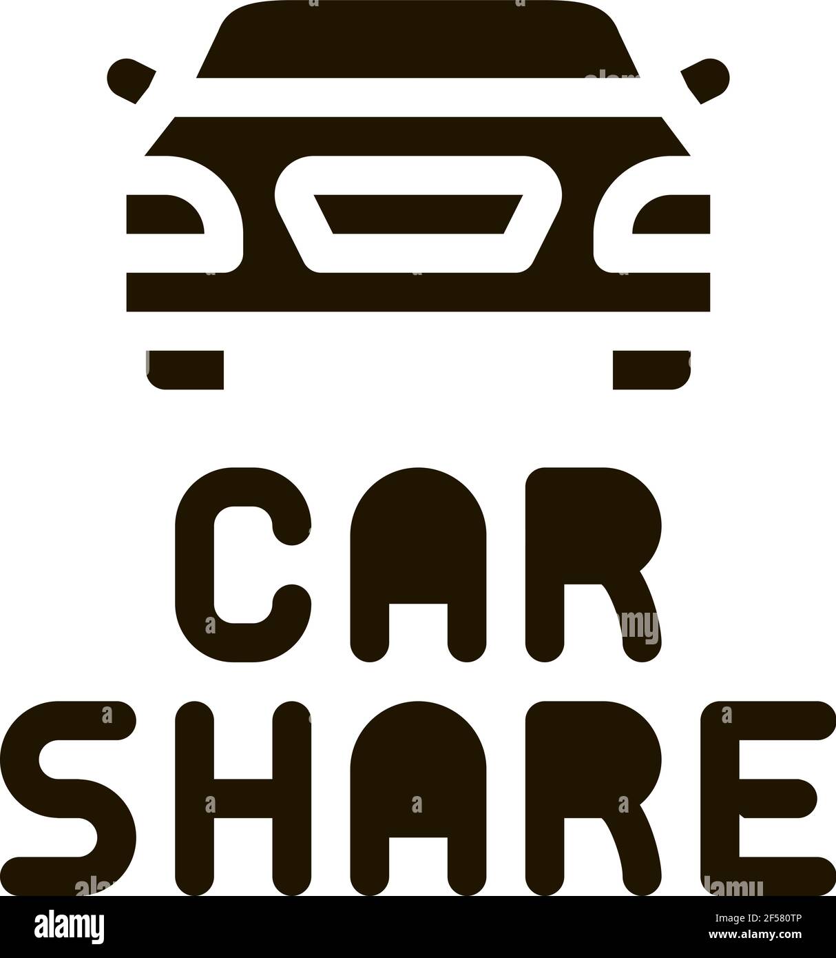 car share icon Vector Glyph Illustration Stock Vector Image & Art - Alamy
