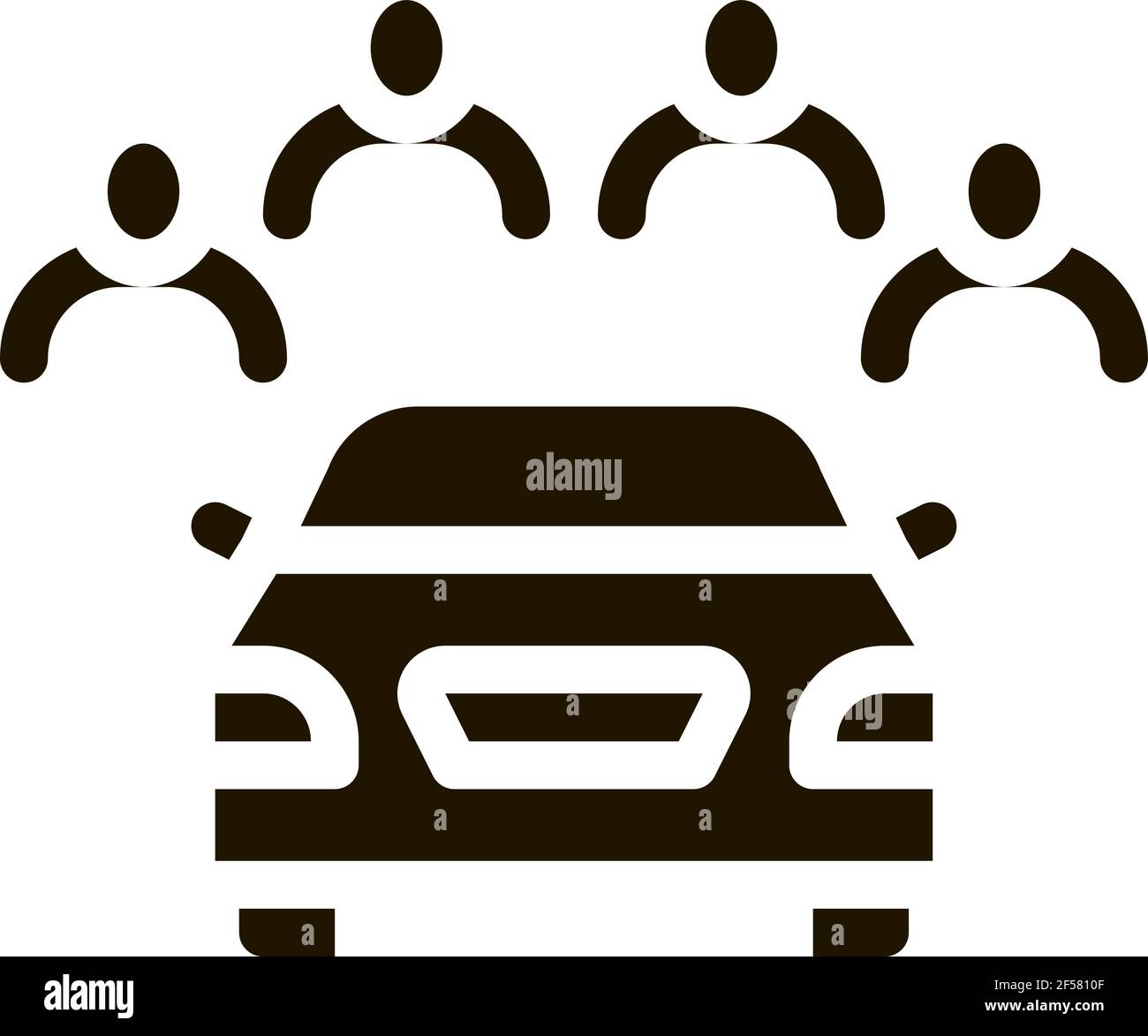 inspection of machine by group of people icon Vector Glyph Illustration ...