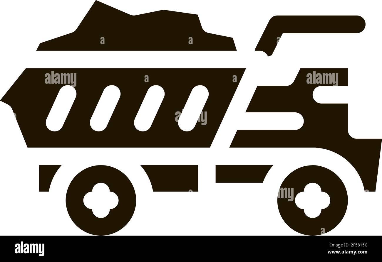 motor lorry icon Vector Glyph Illustration Stock Vector Image & Art - Alamy