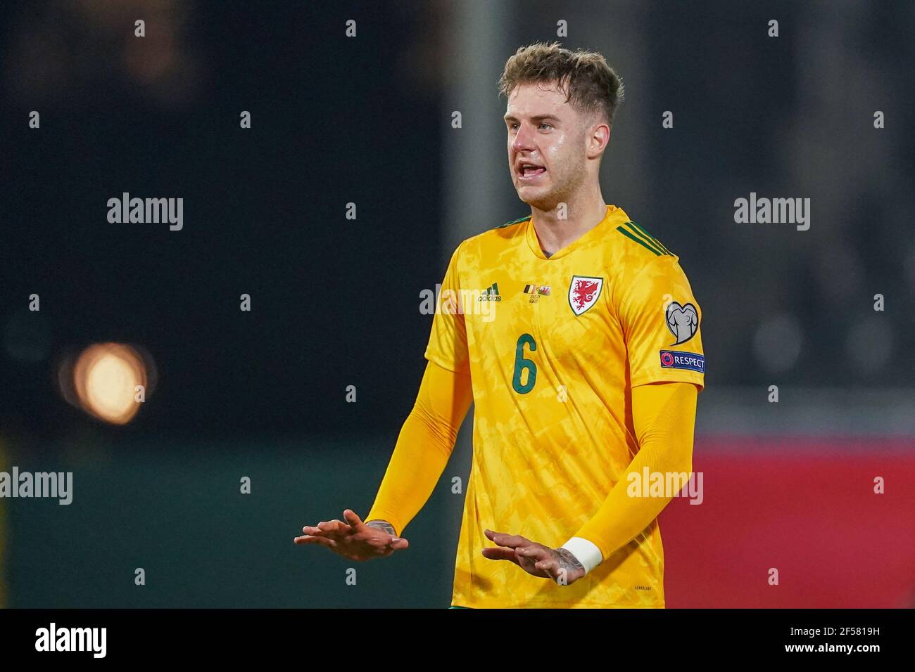 LEUVEN, BELGIUM - MARCH 24: Joe Rodon of Wales during the FIFA World ...