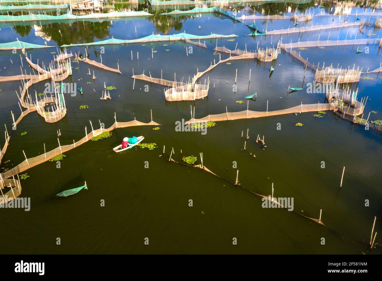 Bao Loc town, Lam Dong province, Vietnam - March 12, 2021: A man is ...