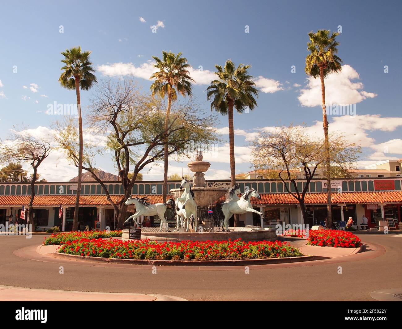 Assorted images of the downtown Scottsdale, Arizona district known as ...
