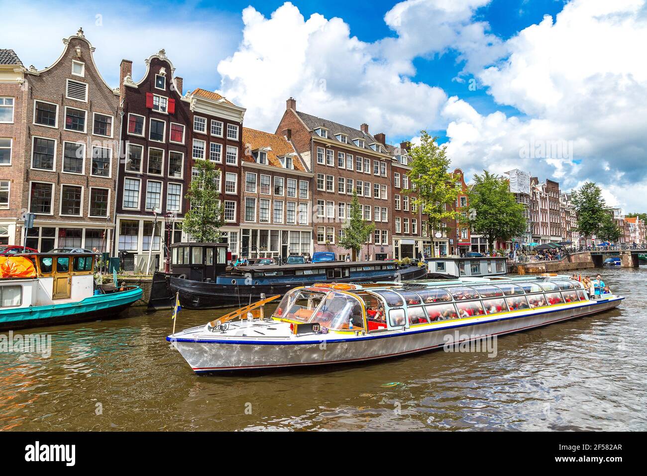Canals of Amsterdam. Amsterdam is the capital and most populous city of the Netherlands Stock ...