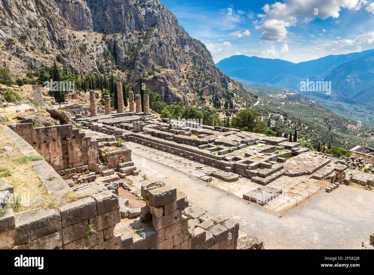 The Temple of Apollo in Delphi, Greece in a summer day Stock Photo - Alamy