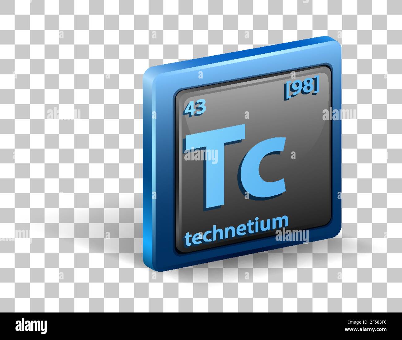 Technetium chemical element. Chemical symbol with atomic number and ...