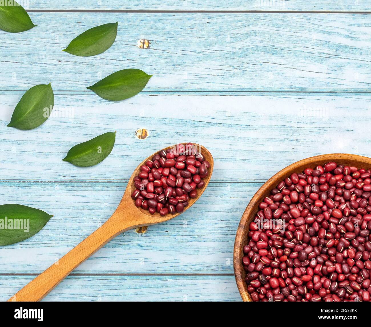 Adzuki beans in wooden hi-res stock photography and images - Alamy