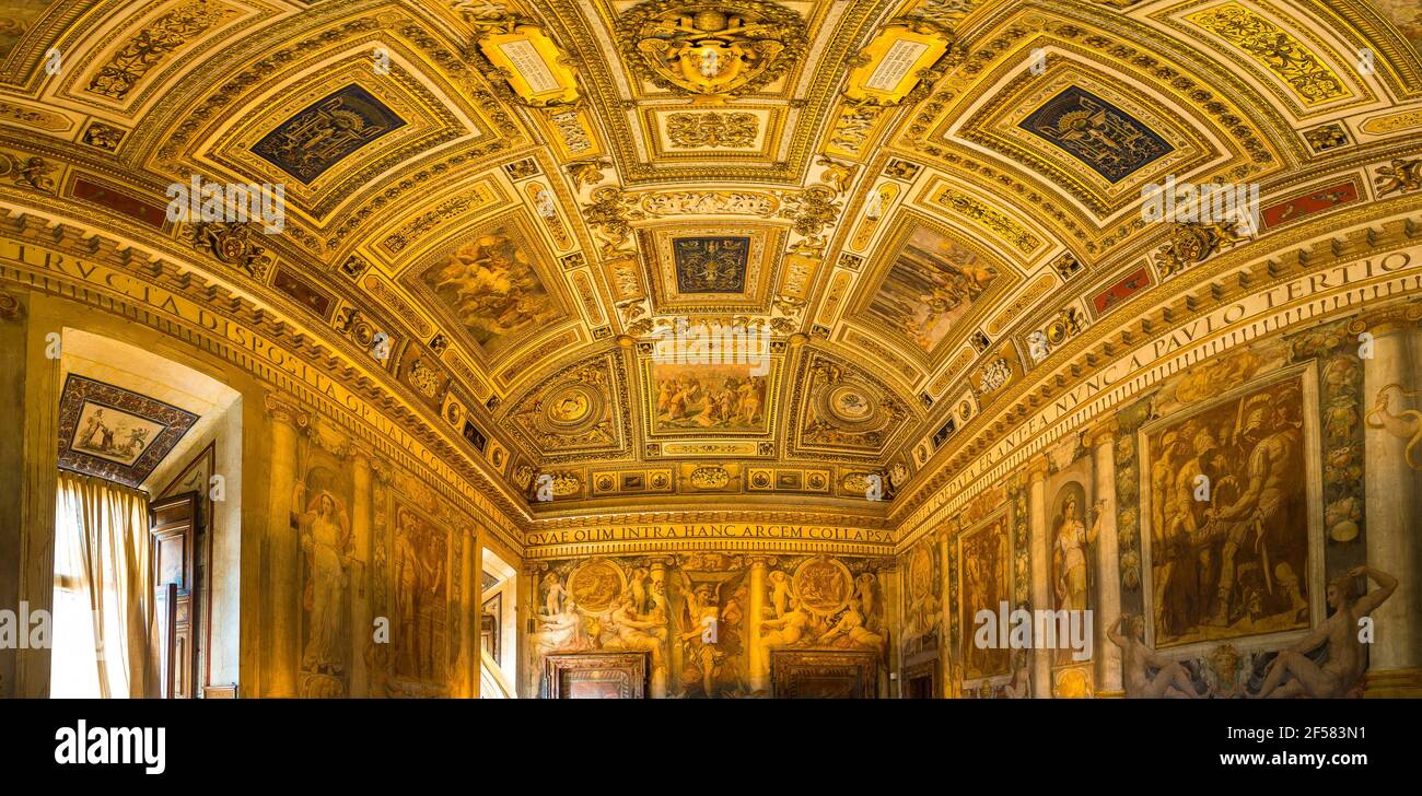 Interior of Castle Saint Angelo in Rome, Italy in a summer day Stock ...