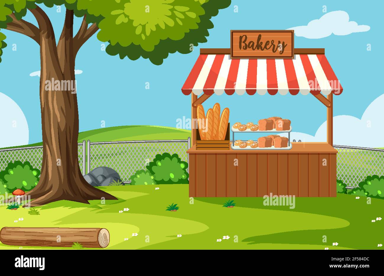 Outside bakery Stock Vector Images - Alamy