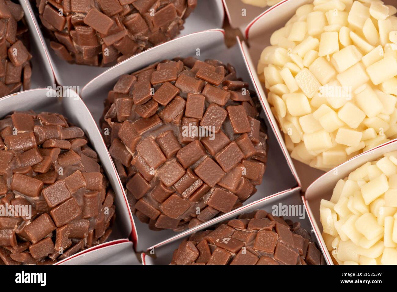 Brazilian traditional sweet brigadeiro candy, handmade Stock Photo - Alamy