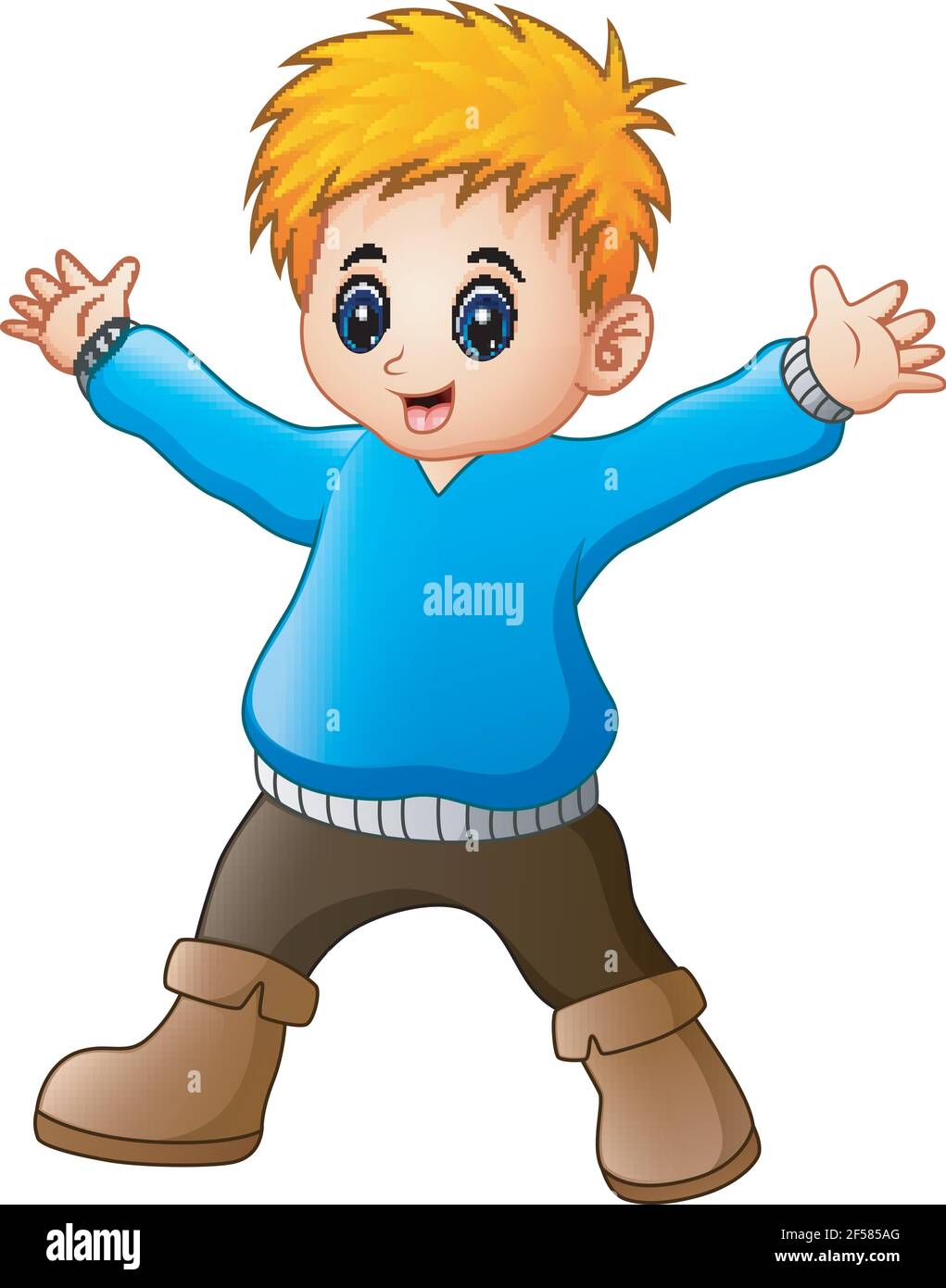 Happy boy cartoon isolated on white background Stock Vector Image & Art ...