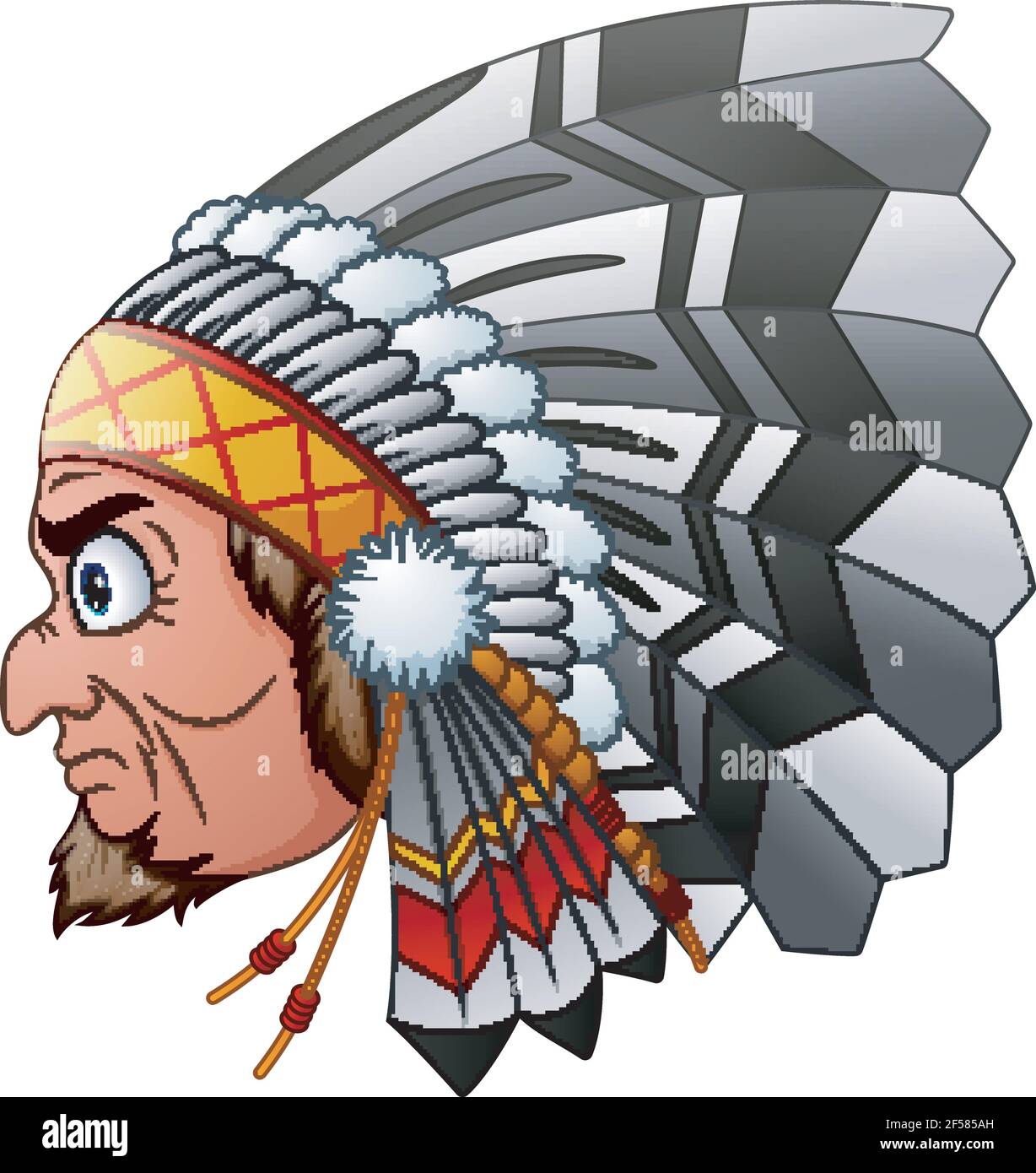 Vector illustration of Cartoon Indian Chief Stock Vector Image & Art ...