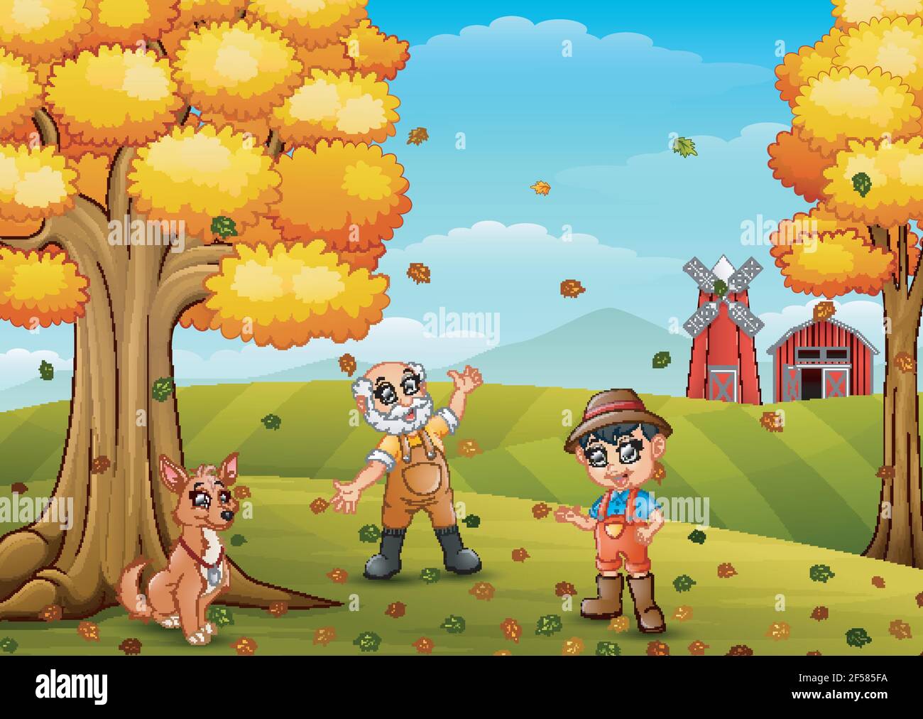 Farmyard barn cartoon hi-res stock photography and images - Alamy