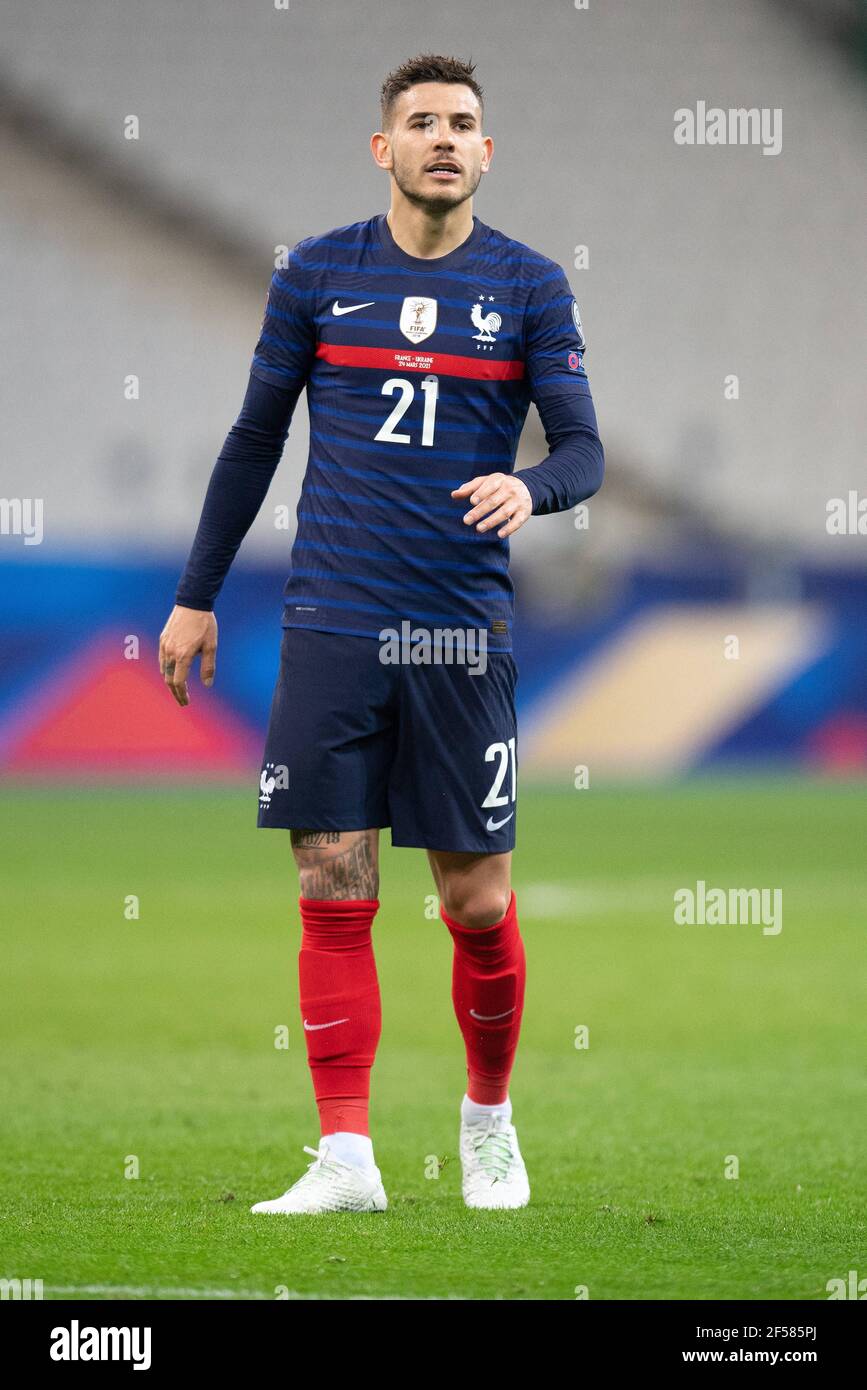 Lucas Hernandez of France in action during the FIFA World Cup 2022 ...