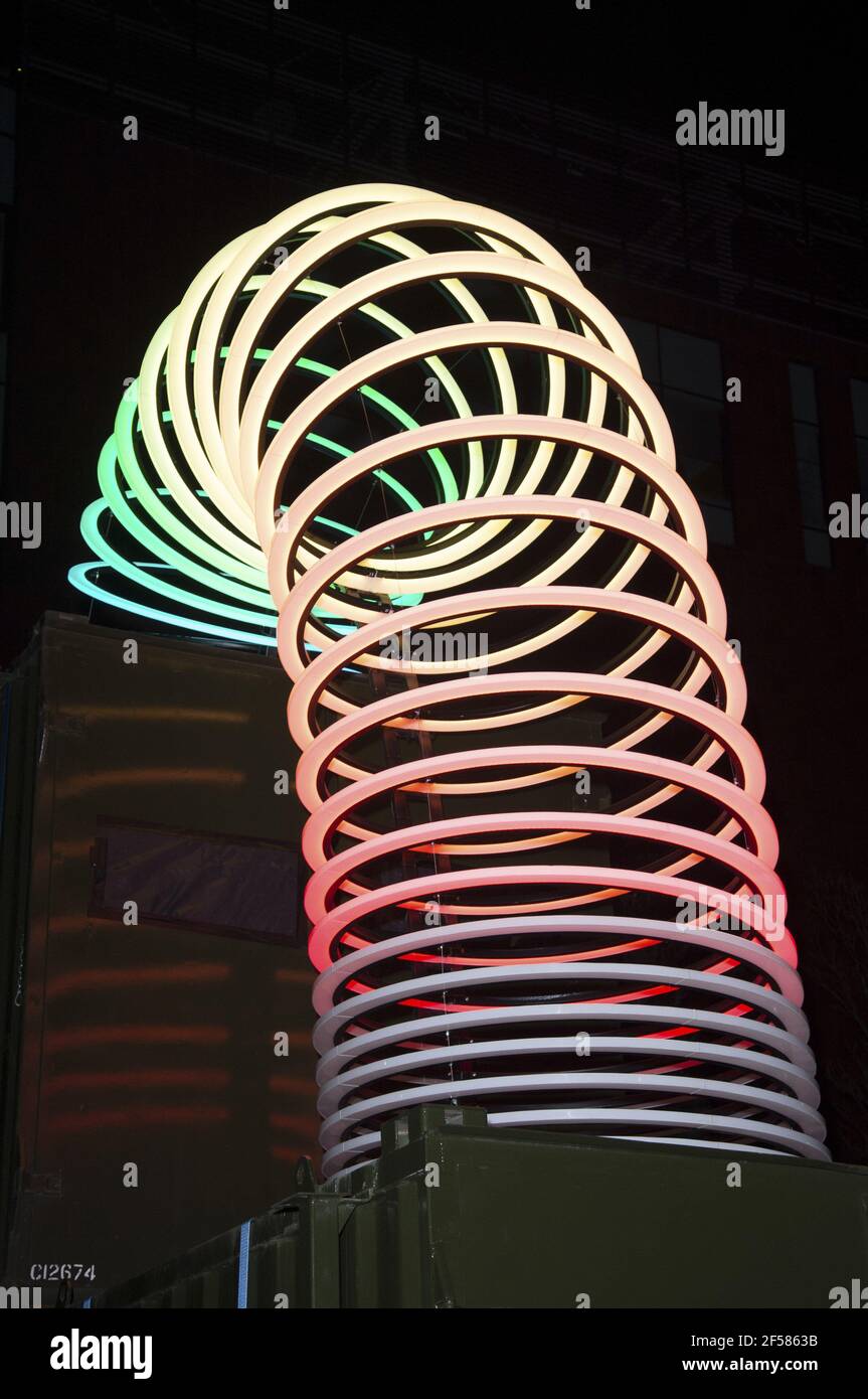 Liverpool, UK. 24th Mar, 2021. End Over End, The slinky is a familiar ...