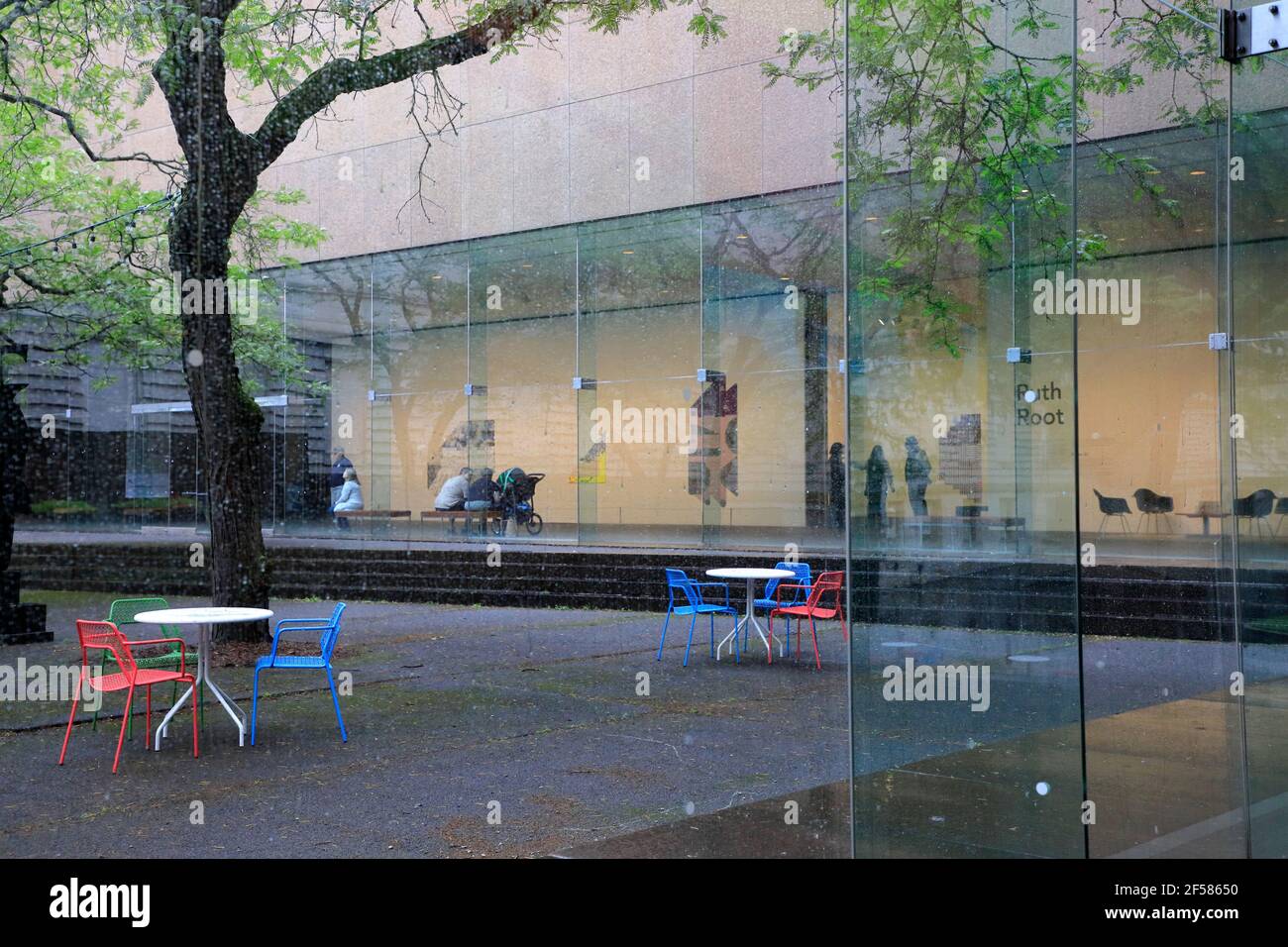 Interior view of Carnegie Museum of Art with courtyard.Pittsburgh ...