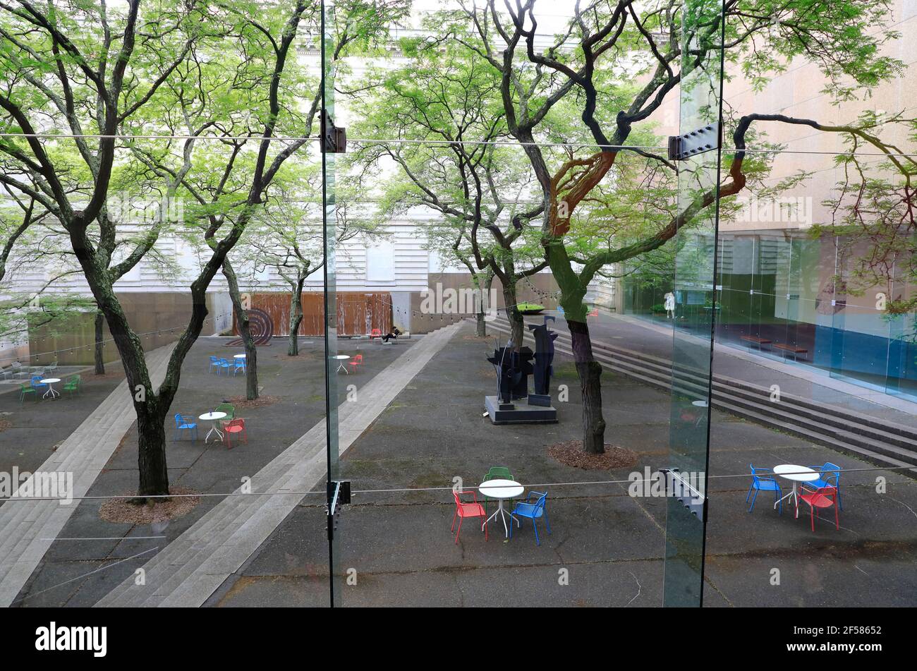 Interior view of Carnegie Museum of Art with courtyard.Pittsburgh ...