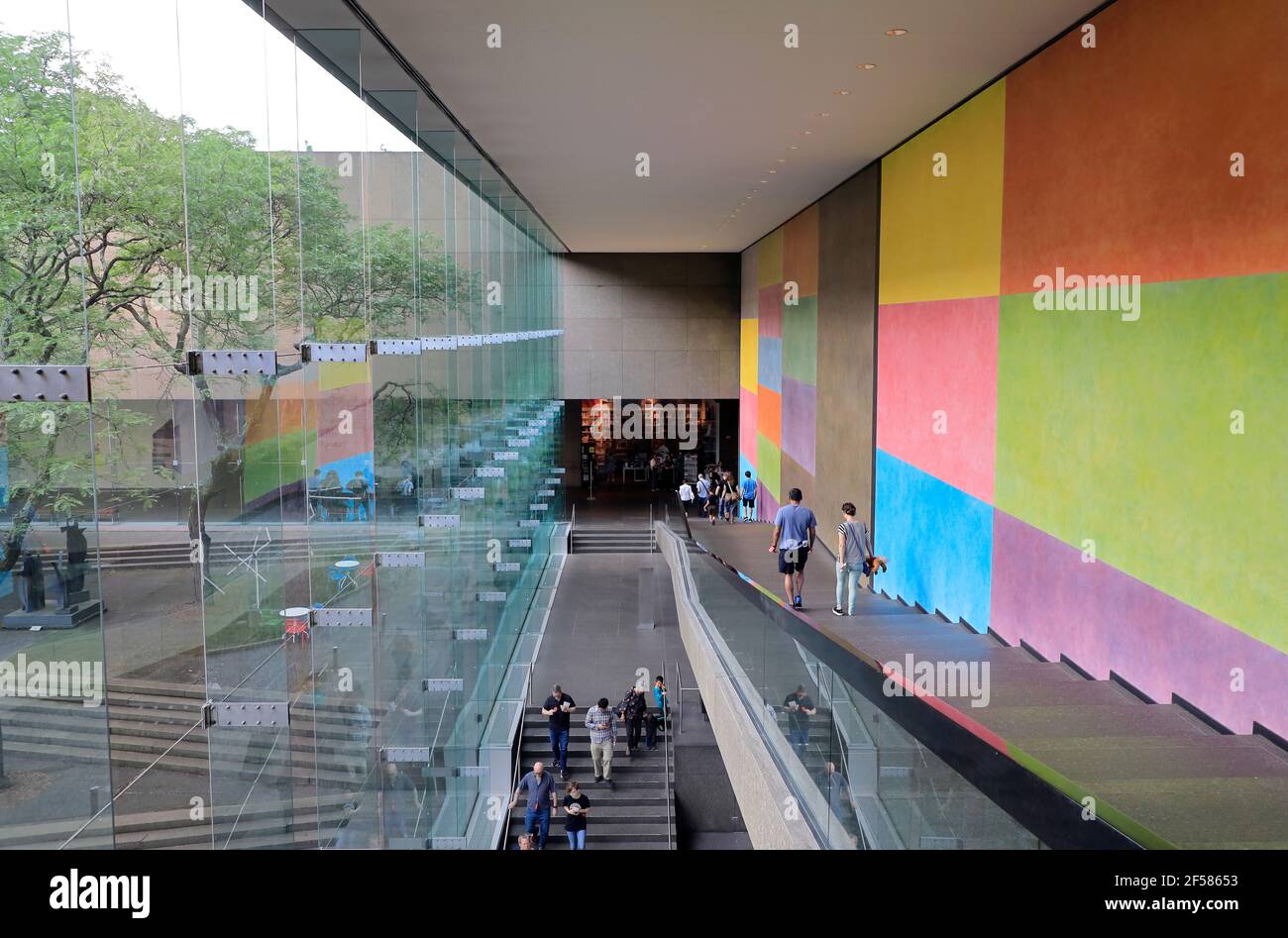 Interior view of Carnegie Museum of Art with courtyard.Pittsburgh ...