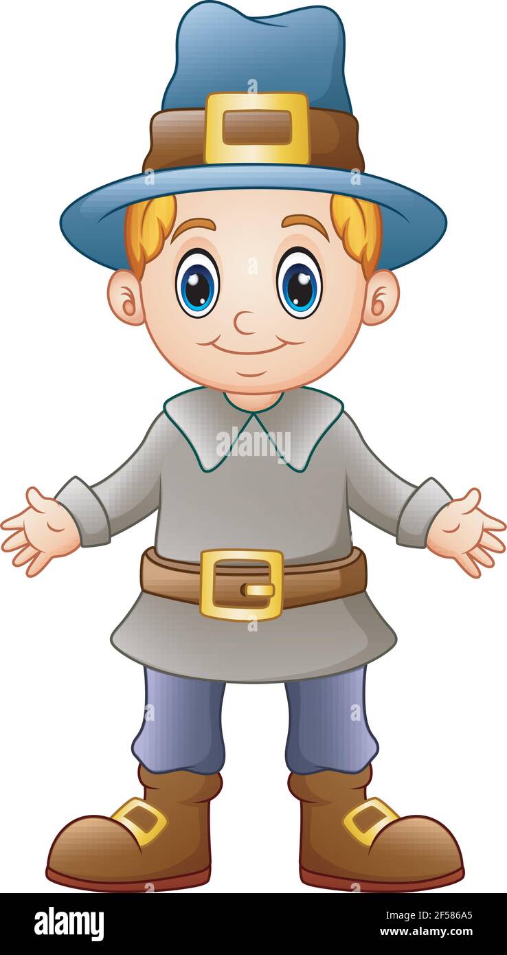Pilgrim Boy Clip Art