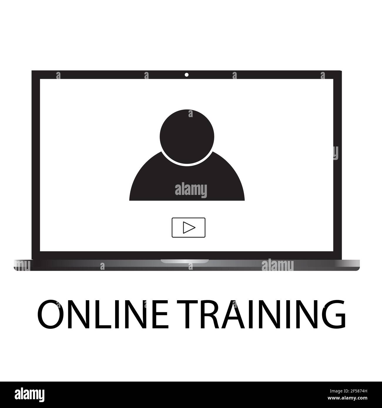 online training icon on white background. flat style. online training ...