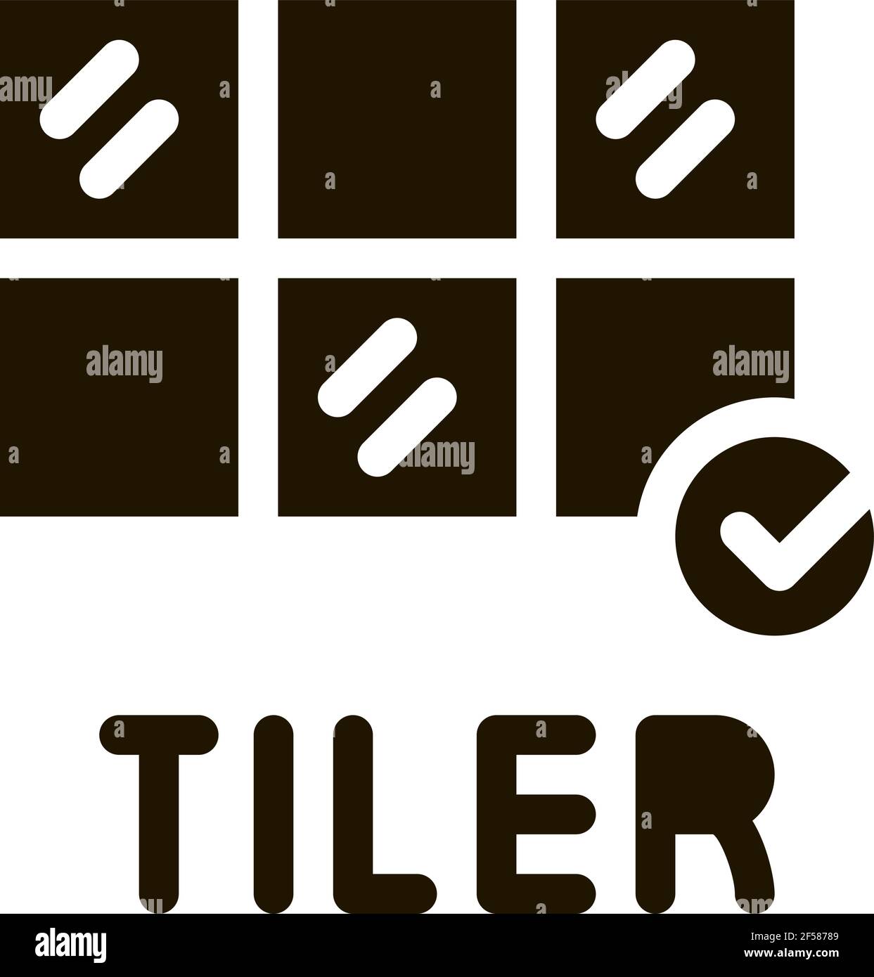 laying tiles icon Vector Glyph Illustration Stock Vector Image & Art ...