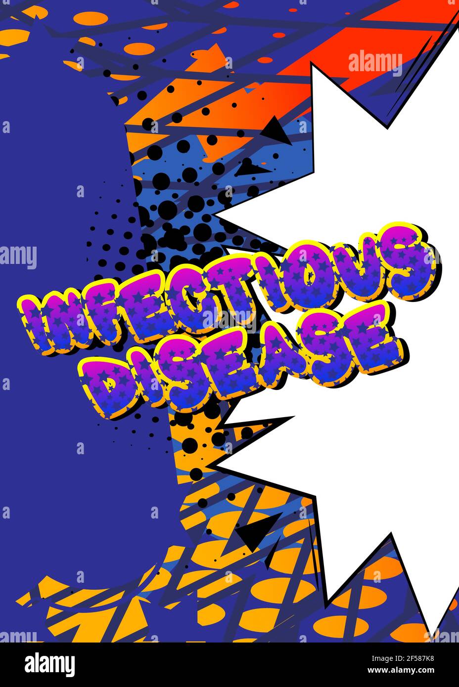 Infectious Disease - Comic book style text. Infection and health issues ...