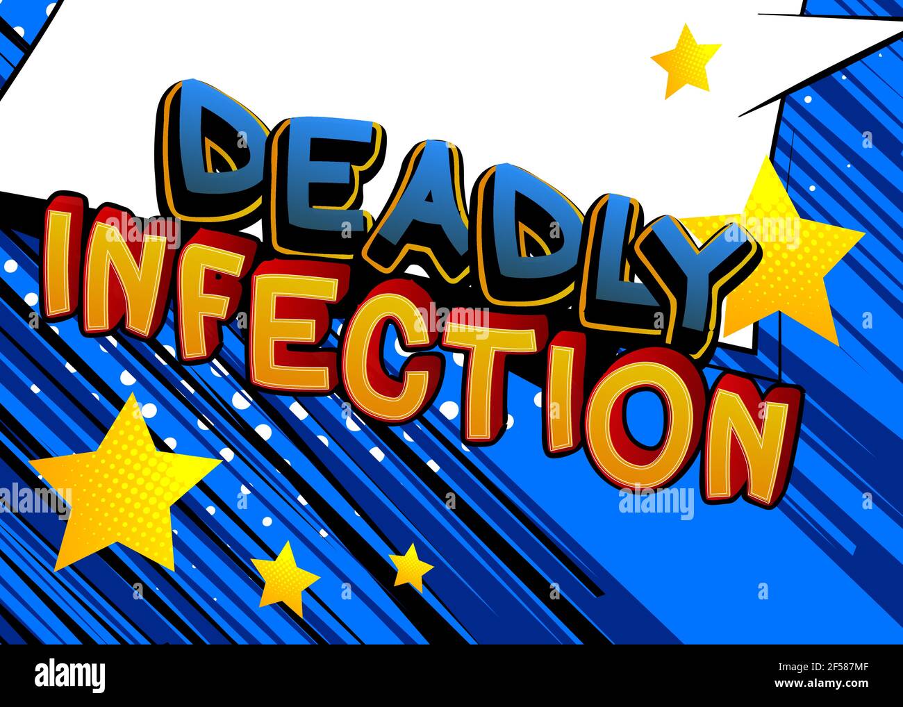 Deadly Infection - Comic book style text. Infection and health issues ...
