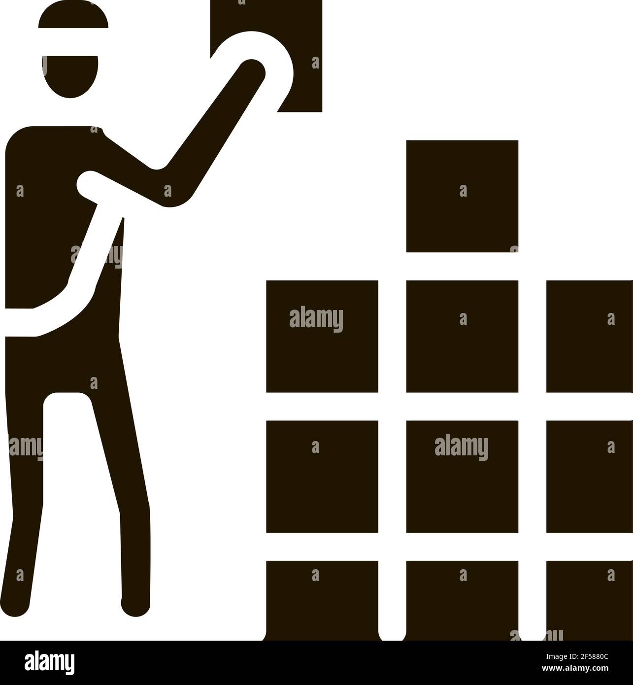 tile stacker icon Vector Glyph Illustration Stock Vector Image & Art ...