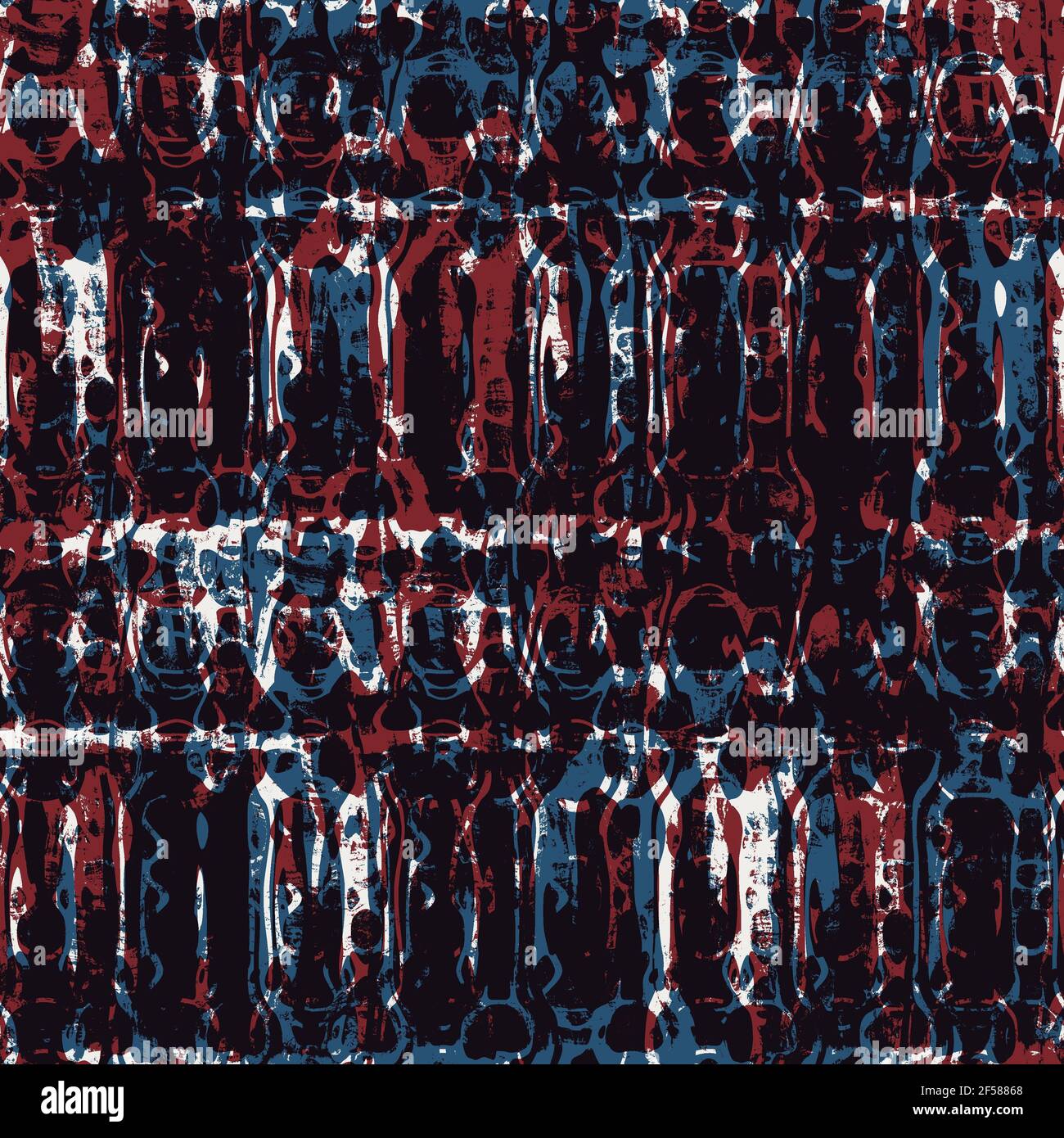 Seamless abstract pattern in red blue black white Stock Photo - Alamy