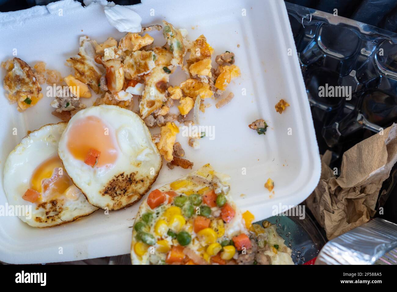 Food waste or Leftover food in the trash, Environment problems Stock ...