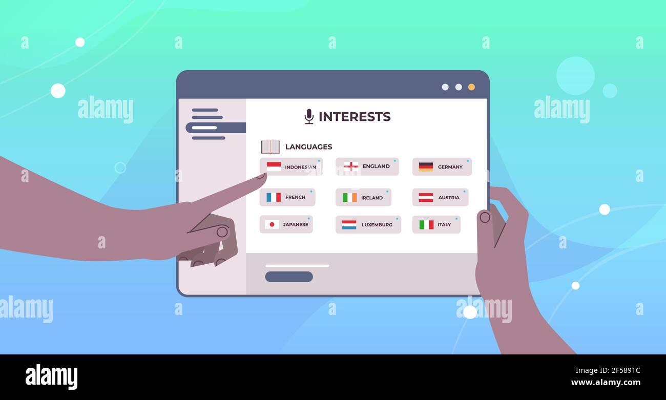 Hands on virtual learning Stock Vector Images - Alamy