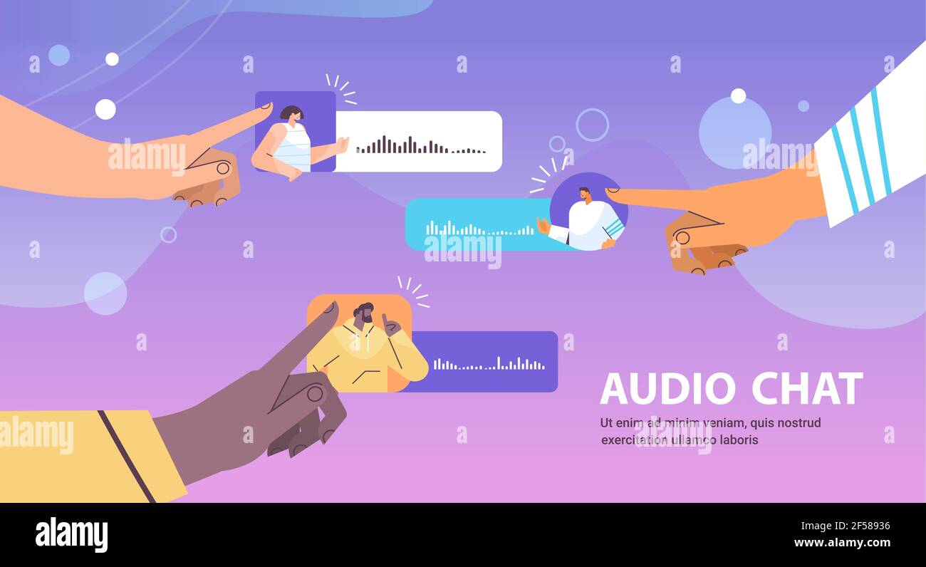 Sending voice messages Stock Vector Images - Alamy