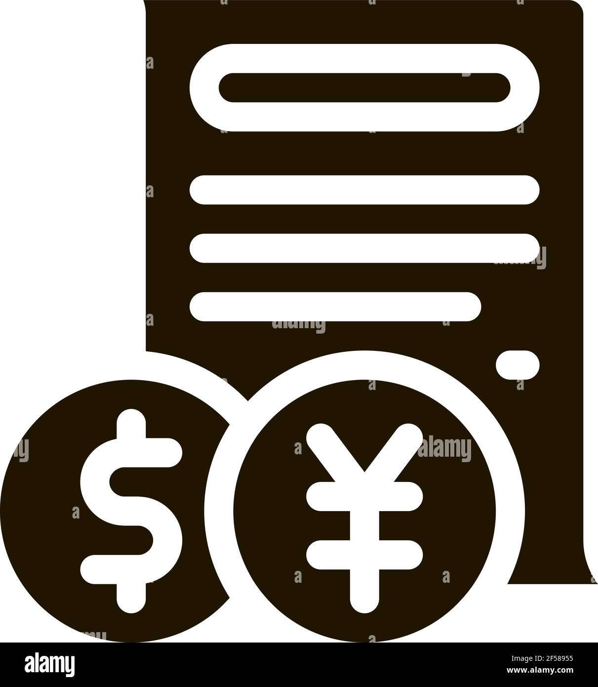 exchange rates icon Vector Glyph Illustration Stock Vector Image & Art ...