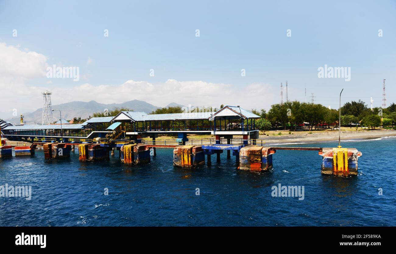 Ferry pier at Gilimanuk, Bali, Indonesia Stock Photo - Alamy