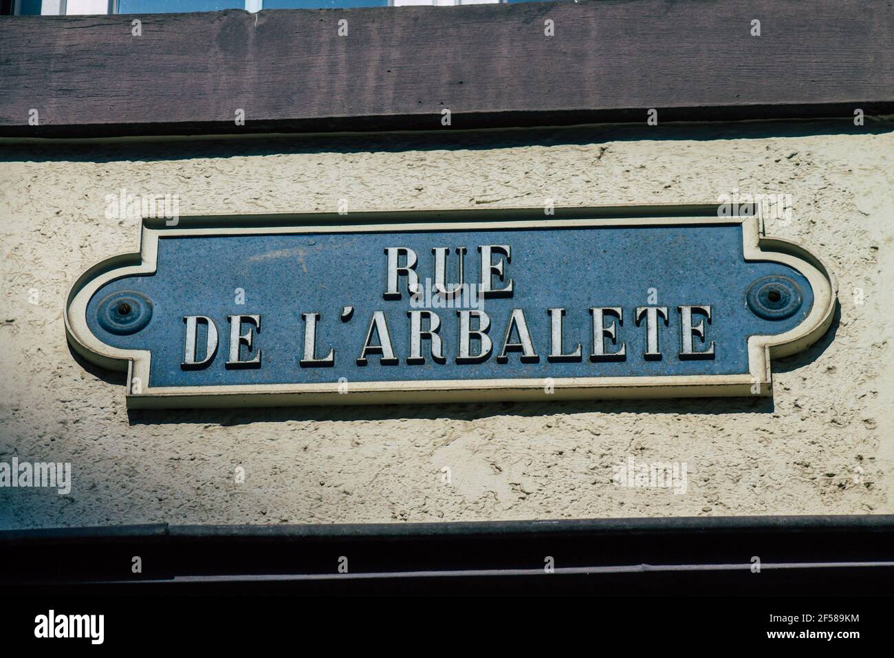 Reims France March 23, 2021 Street sign or road sign, erected at the ...