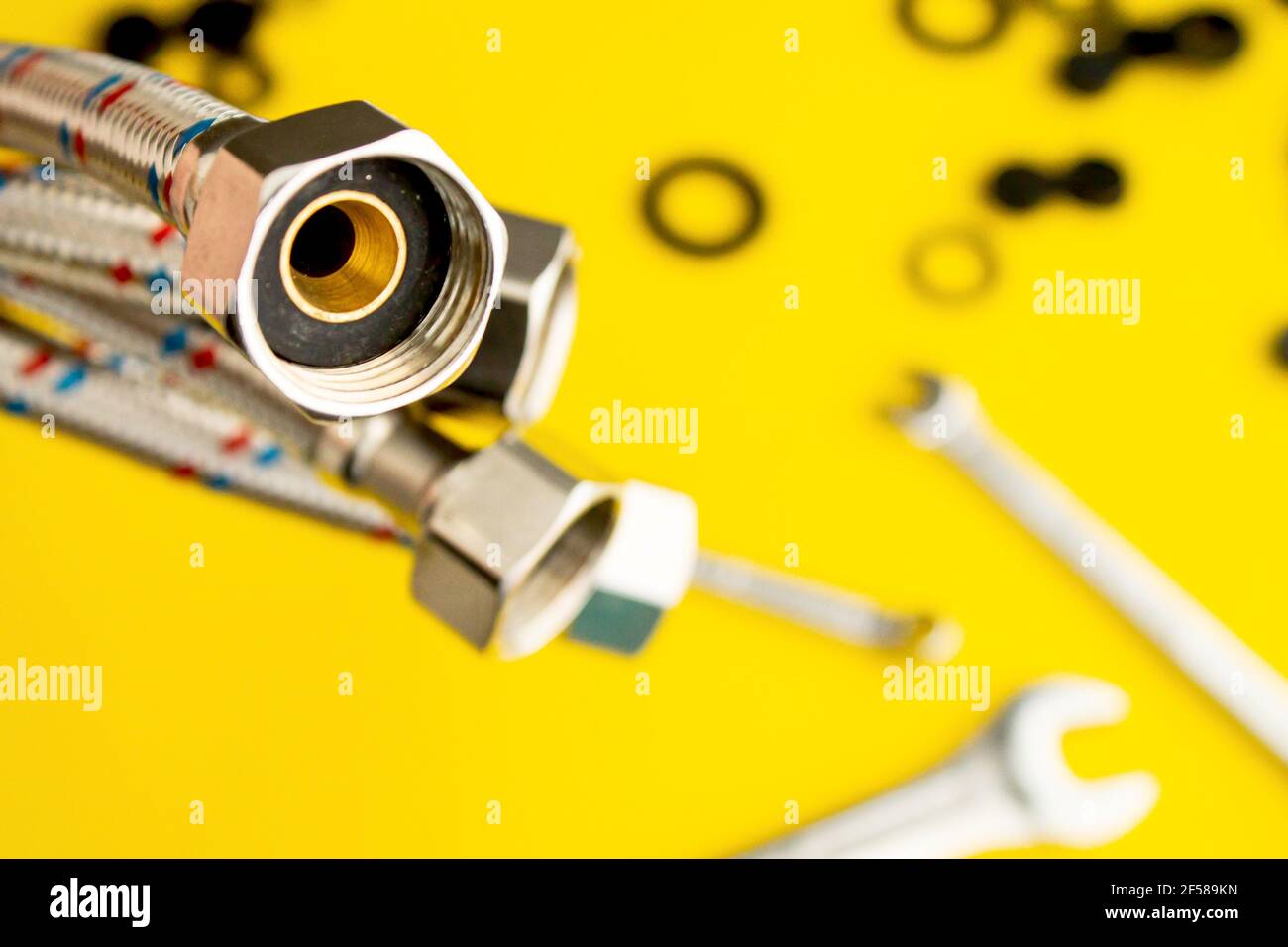 Plumbing hose and tool kit for plumbing installation. Plumbing in the ...