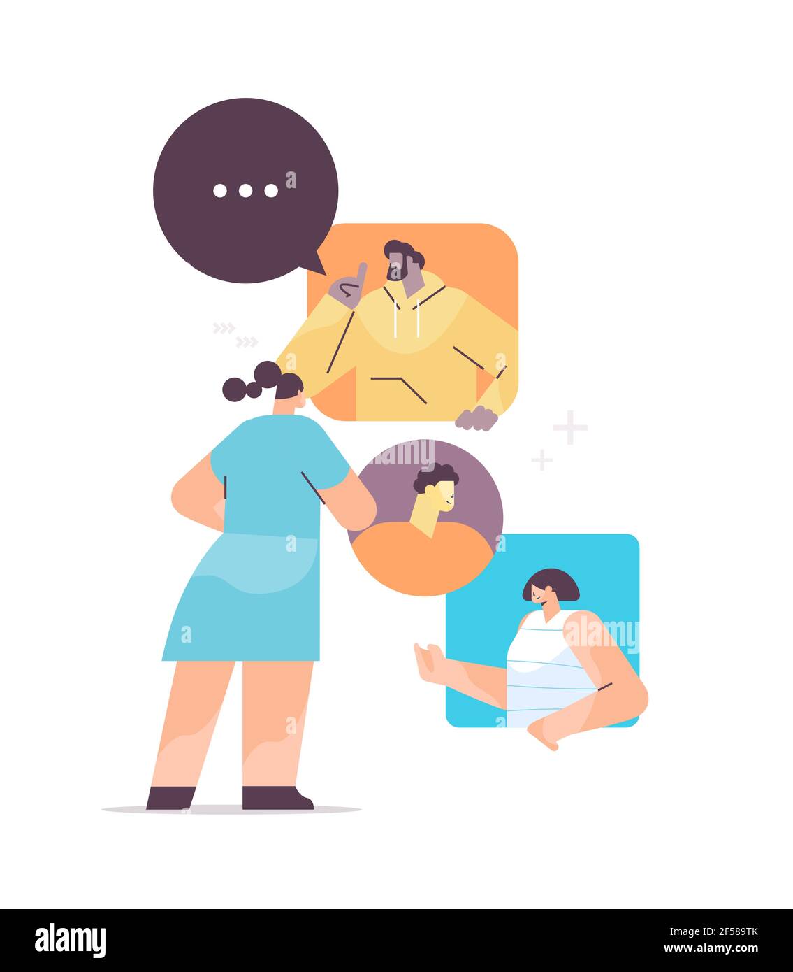 Messaging vertical Stock Vector Images - Alamy