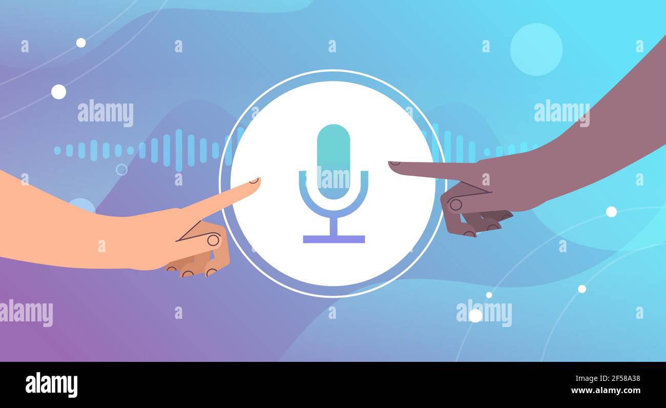 people communicating by voice messages audio chat application social ...