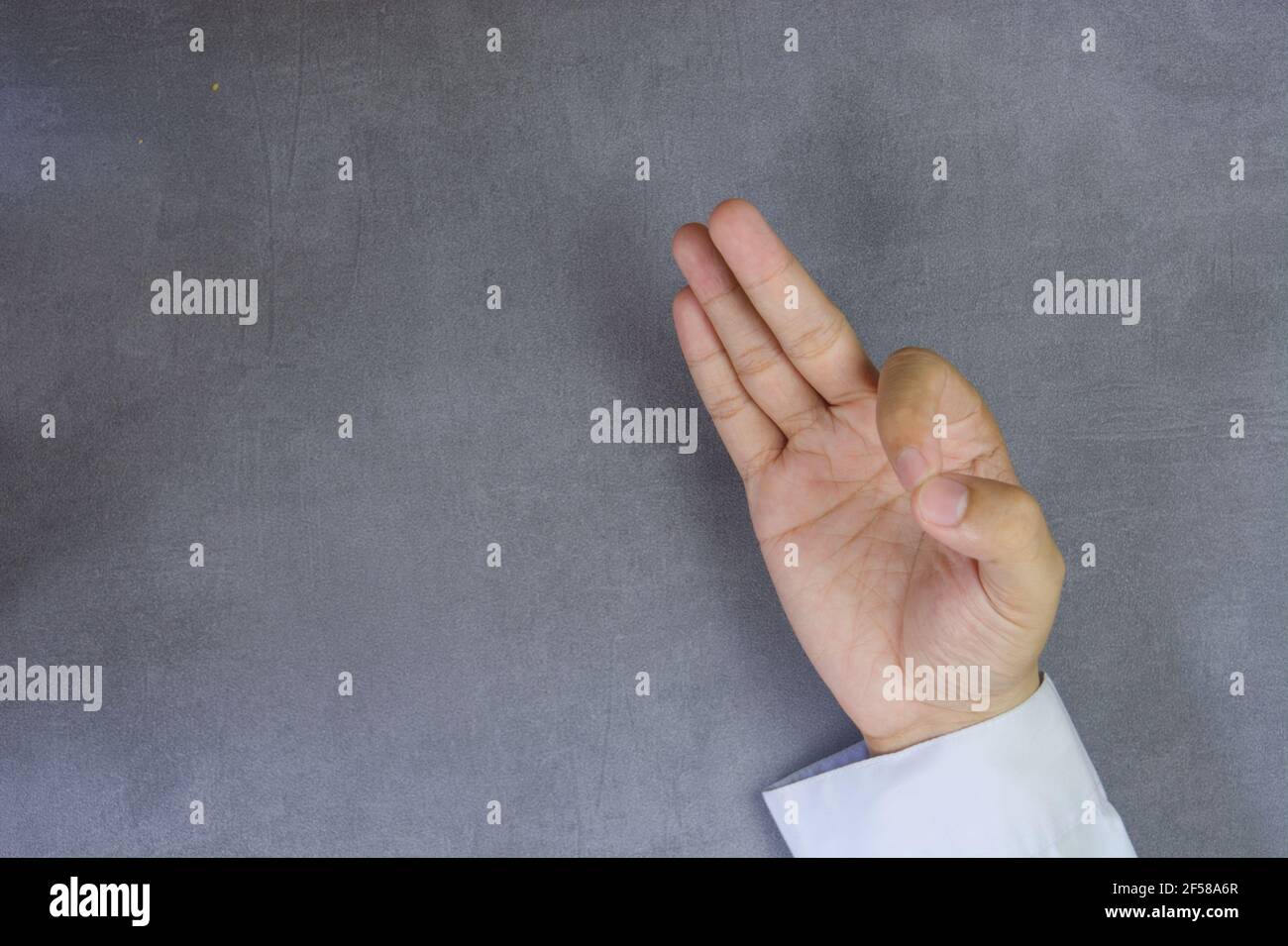 Three finger hand gesture hi-res stock photography and images - Alamy