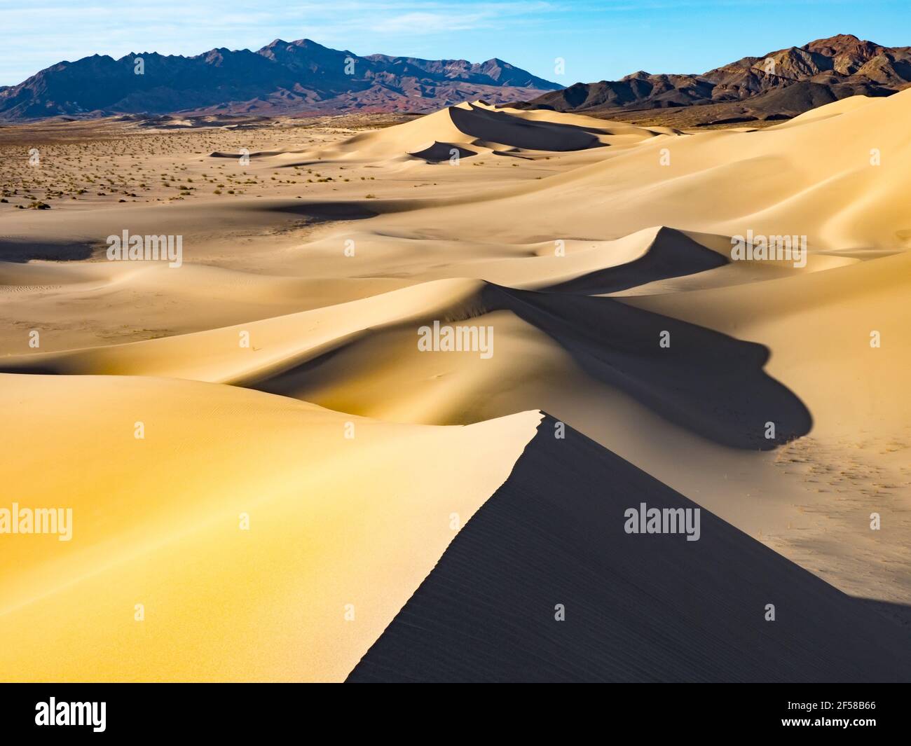 The Ibex dunes in remote Death Valley National Park, California, USA ...